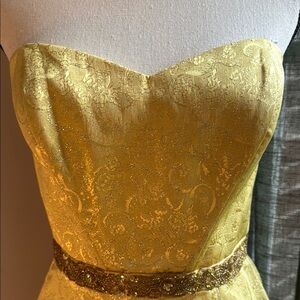 Night Way Collections | Dresses | Night Way Collections Gold Strapless ...